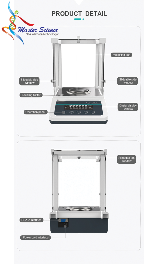 Precision electronic analytical balance is built to last with a sturdy ...